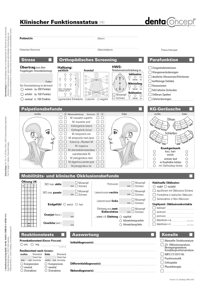 dentaConcept : Formblätter : Basis-Set