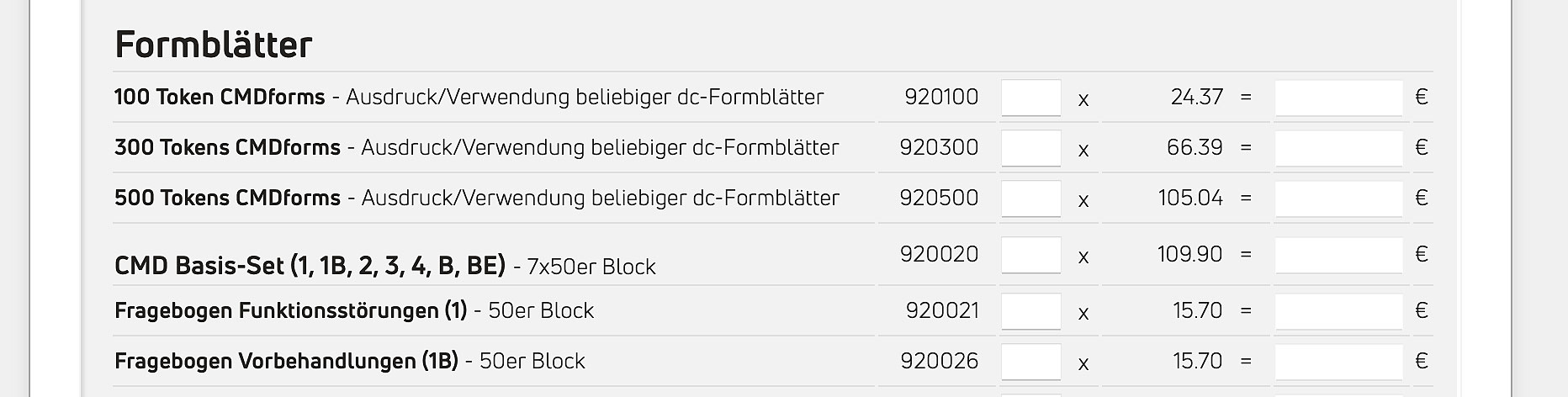dentaConcept : Software : CMDforms